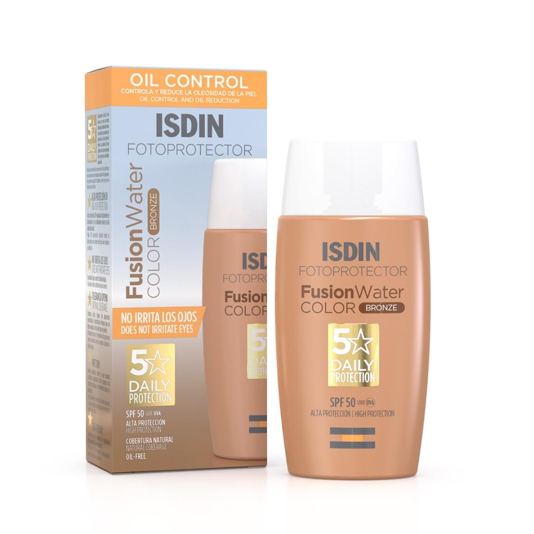 Isdin Fotoprotector Fusion Water 50+ Oil Control Con Color: Bronce