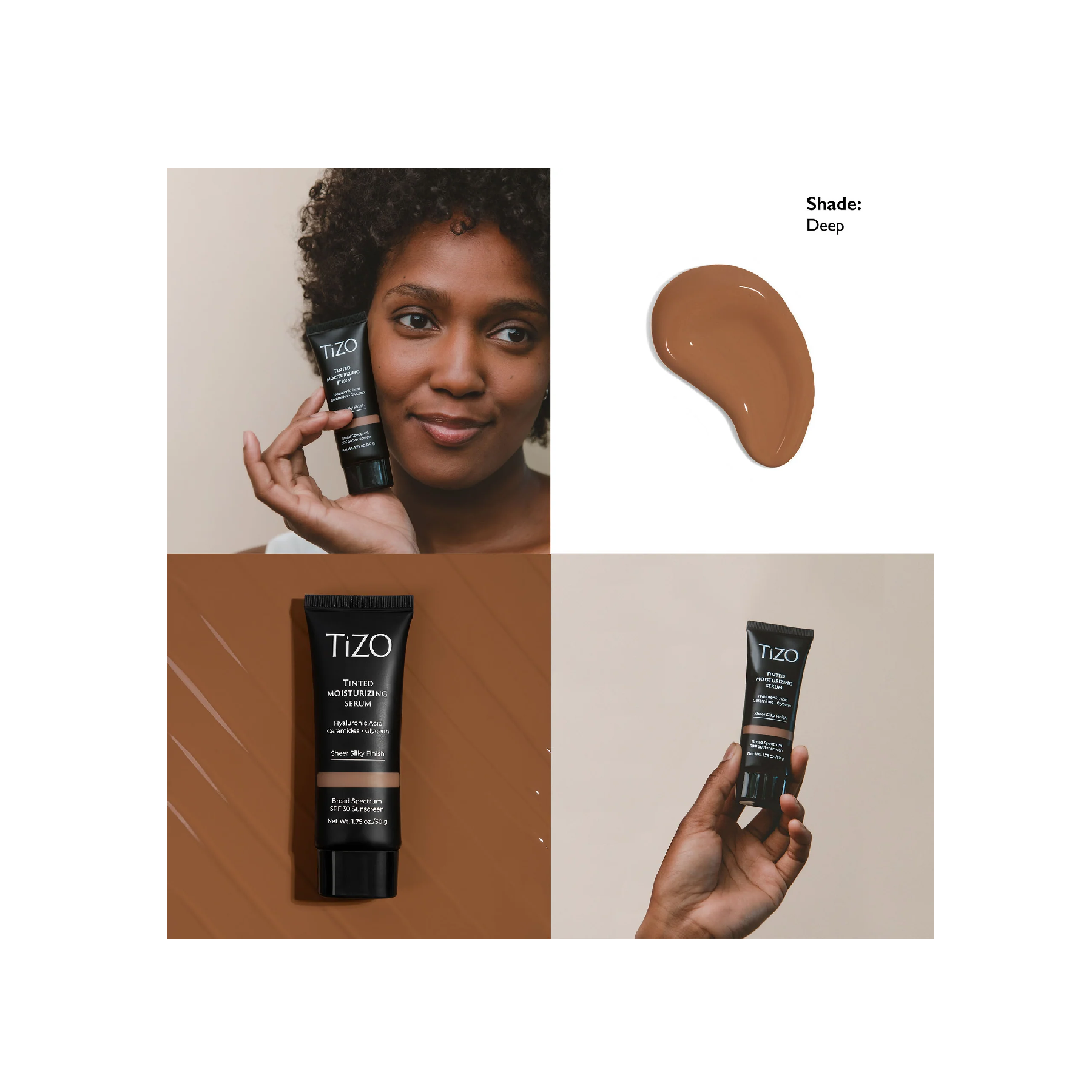 Tizo Moisturizing Serum MEDIUM-DEEP - Maquillaje SPF30+ - Dermotique